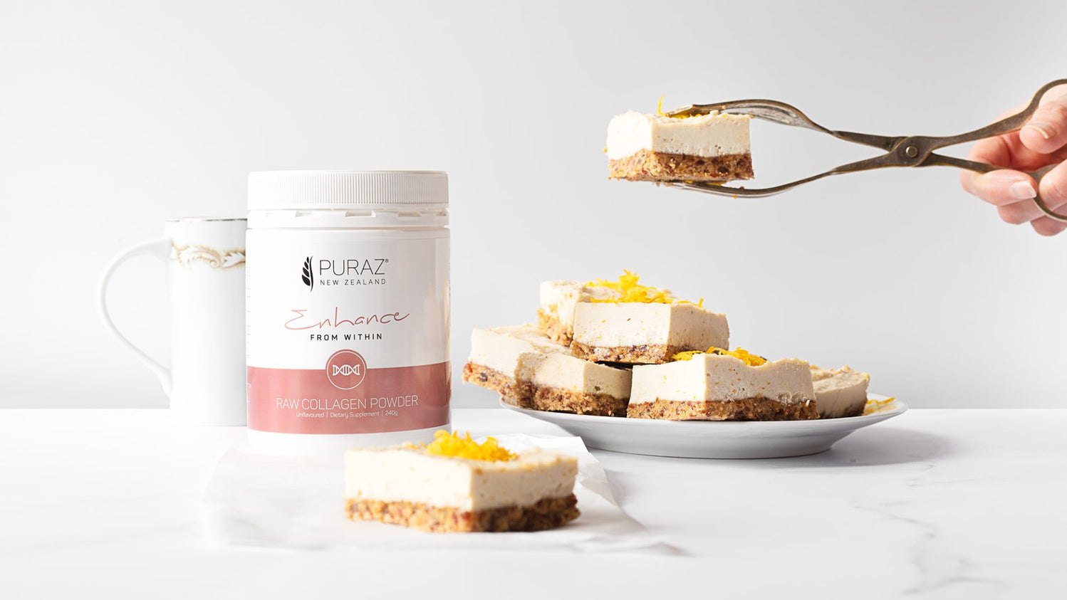 Collagen Lemon Cheesecake Bars – Puraz NZ